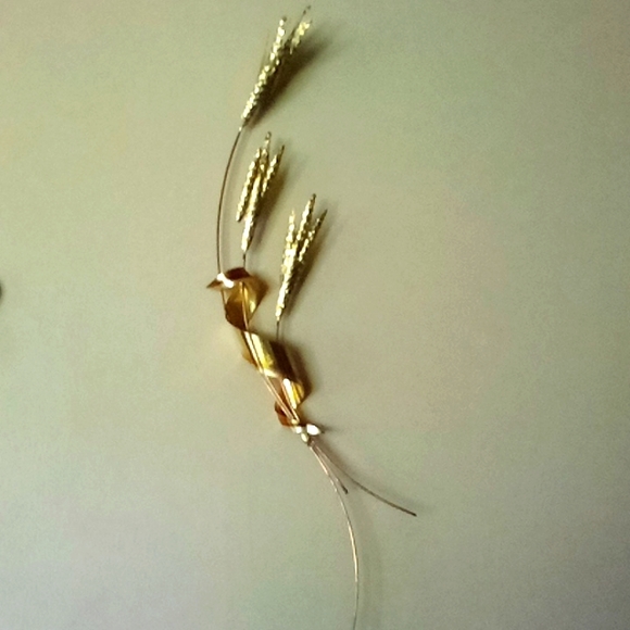 Wall Decor | Vintage 7s Metal Wheat Sculpture | Poshmark